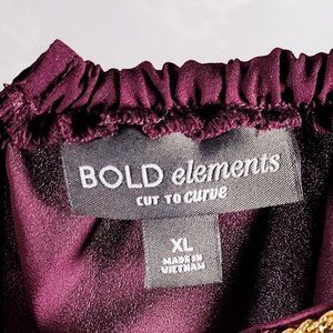 BOLD elements | Tops | Bold Elements Purple Cut Out Long Sleeve Blouse ...